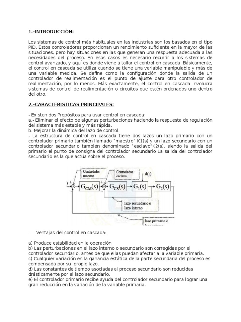 Control en Cascada: Ventajas y Diseño | PDF | Sistema de control | Science