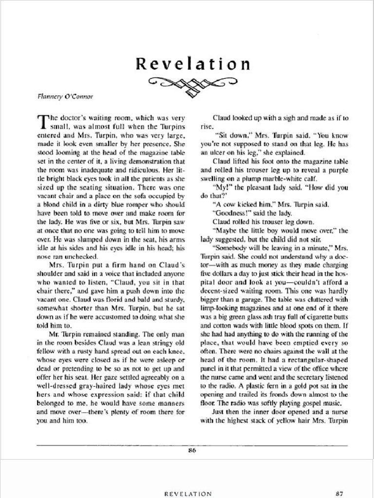Revelation by Flannery O'Connor | PDF