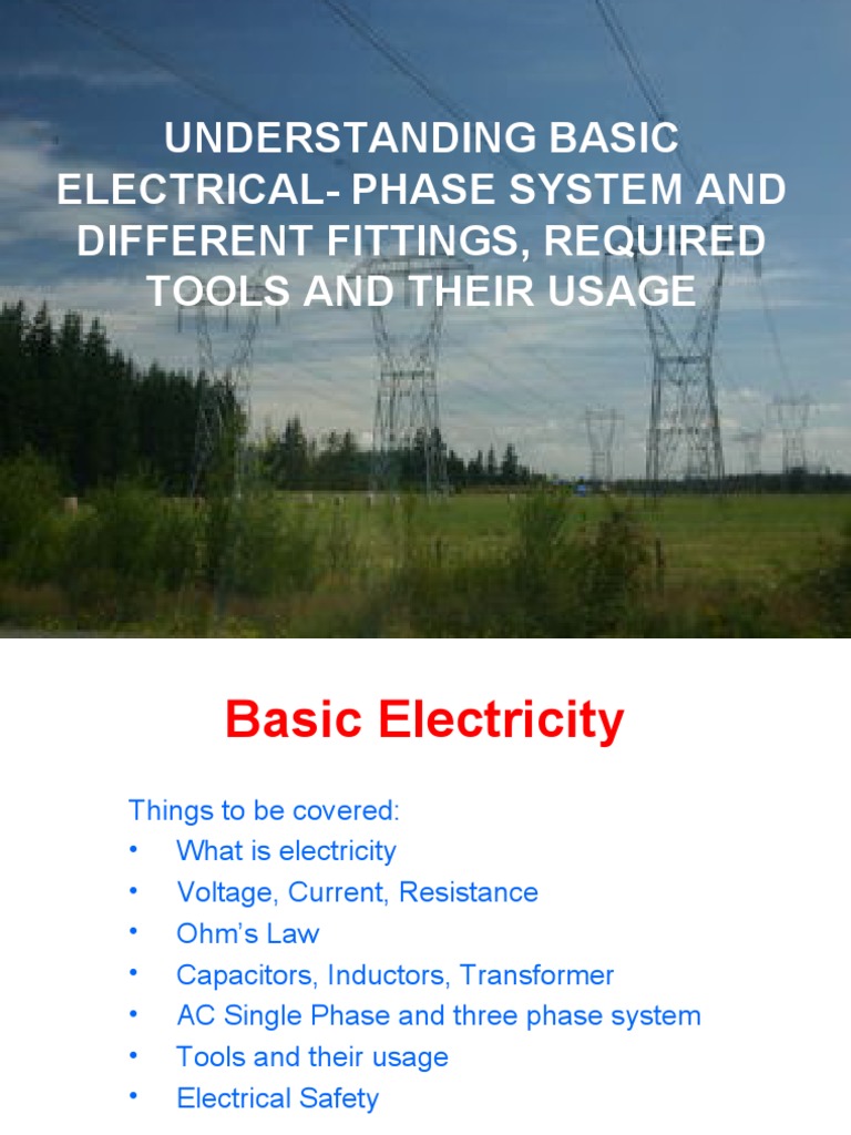 Understanding Basic Electrical-Phase System and Different Fittings ...