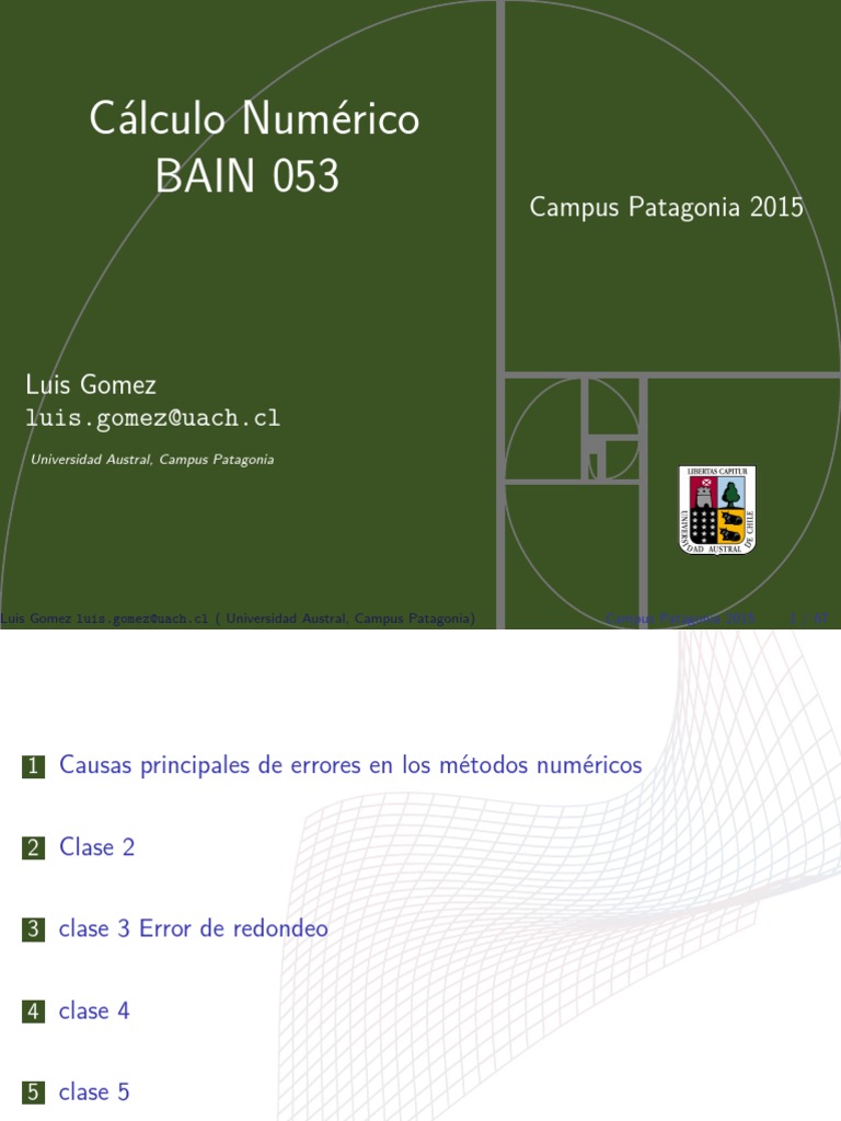 Error en Cálculo Numerico | Descargar gratis PDF | Análisis numérico | Poco