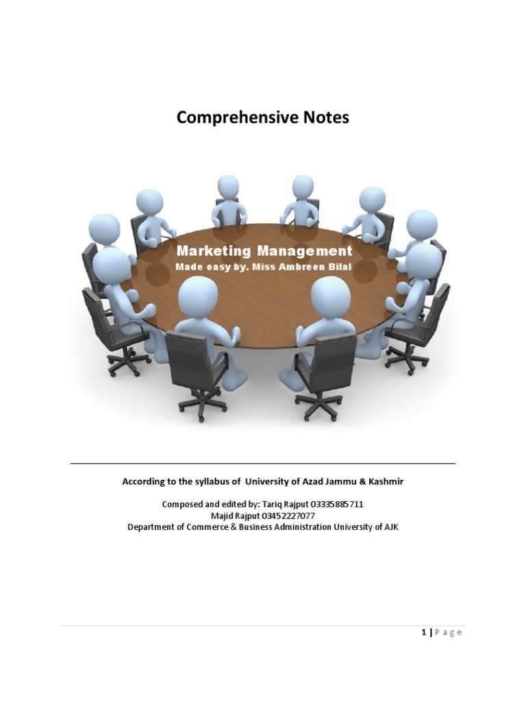 Marketing Management Notes Complete | PDF | Marketing | Sales