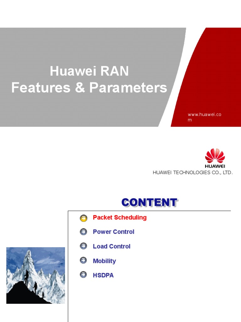 Huawei RAN Feature & Parameter | PDF | High Speed Packet Access | Radio Resource Management