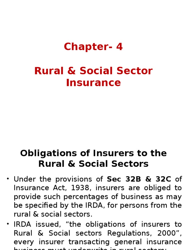 Rural & Social Sector Insurance | PDF | Insurance | Cattle