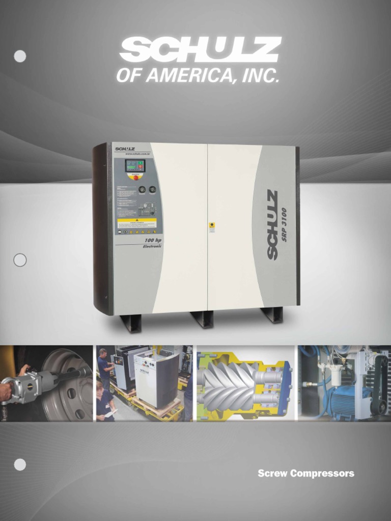 Schulz Rotary Screw Catalog | PDF | Gas Compressor | Gas Technologies