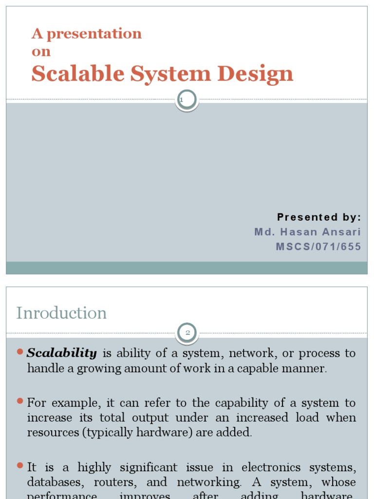 Scalable System Design | PDF | Scalability | Computer Network