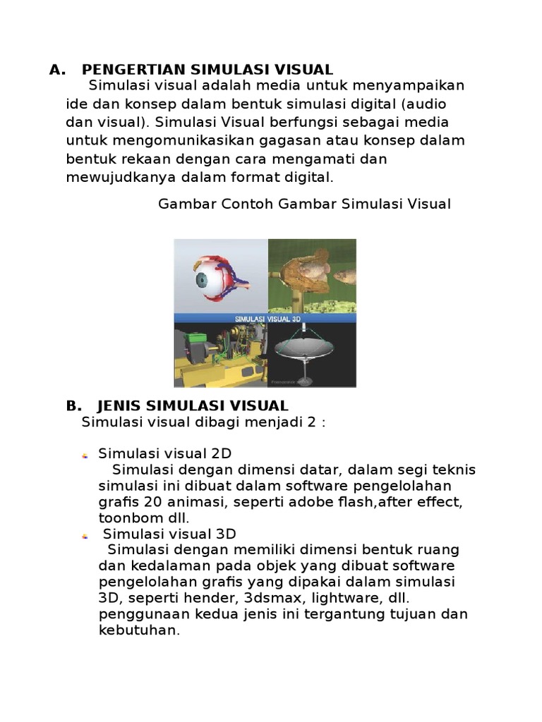 Jenis dan Fungsi Simulasi Visual | PDF