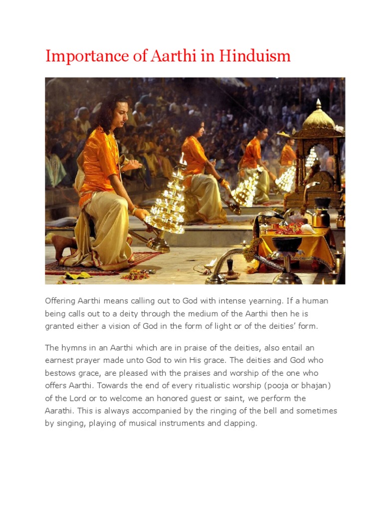 Hindu Aarthi: Rituals and Significance | PDF | Worship | Religious ...