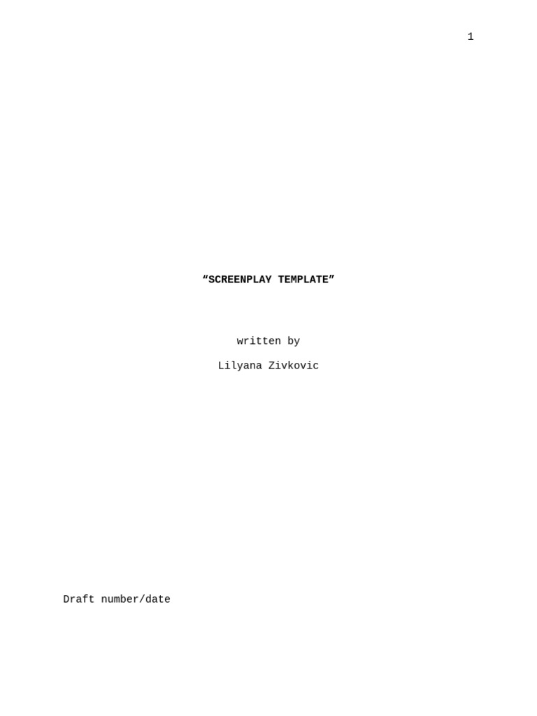 Screenplay Formatting Guidelines | PDF | Screenplay | Text