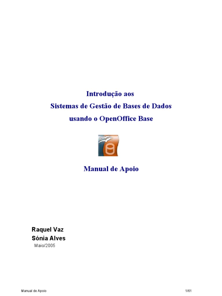 Guia de OpenOffice Base para Iniciantes | PDF | Base de dados ...