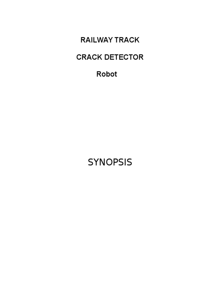 Railway Crack Detector Robot Report | Download Free PDF | Battery ...