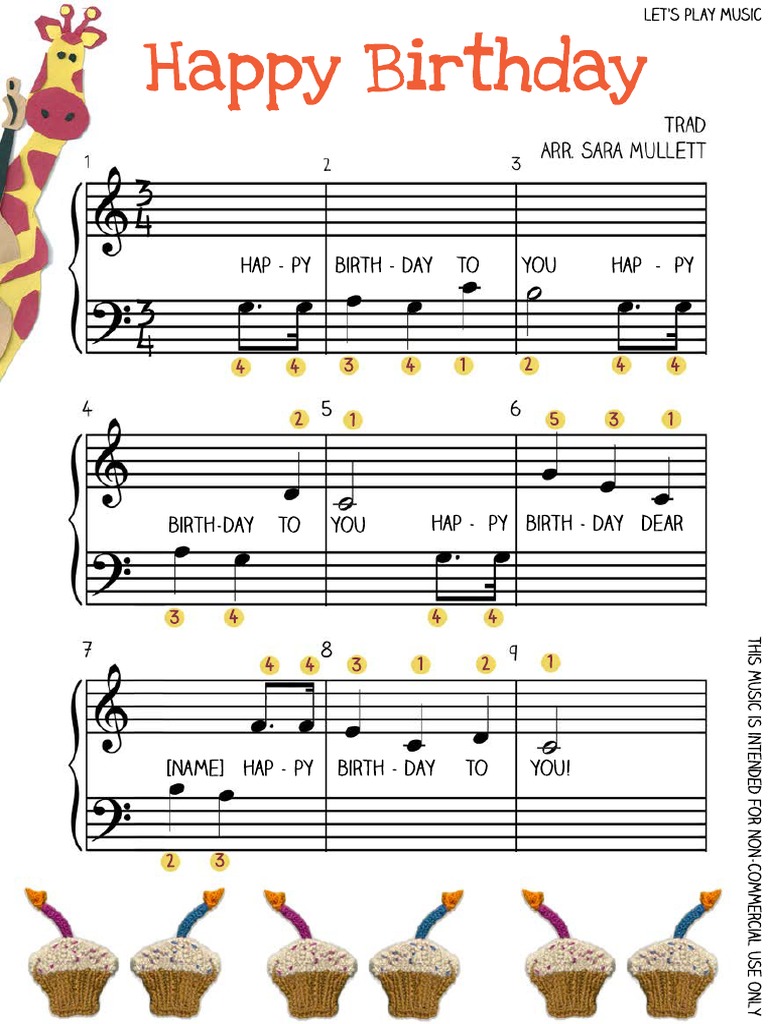 Happy Birthday Song On Piano | PDF