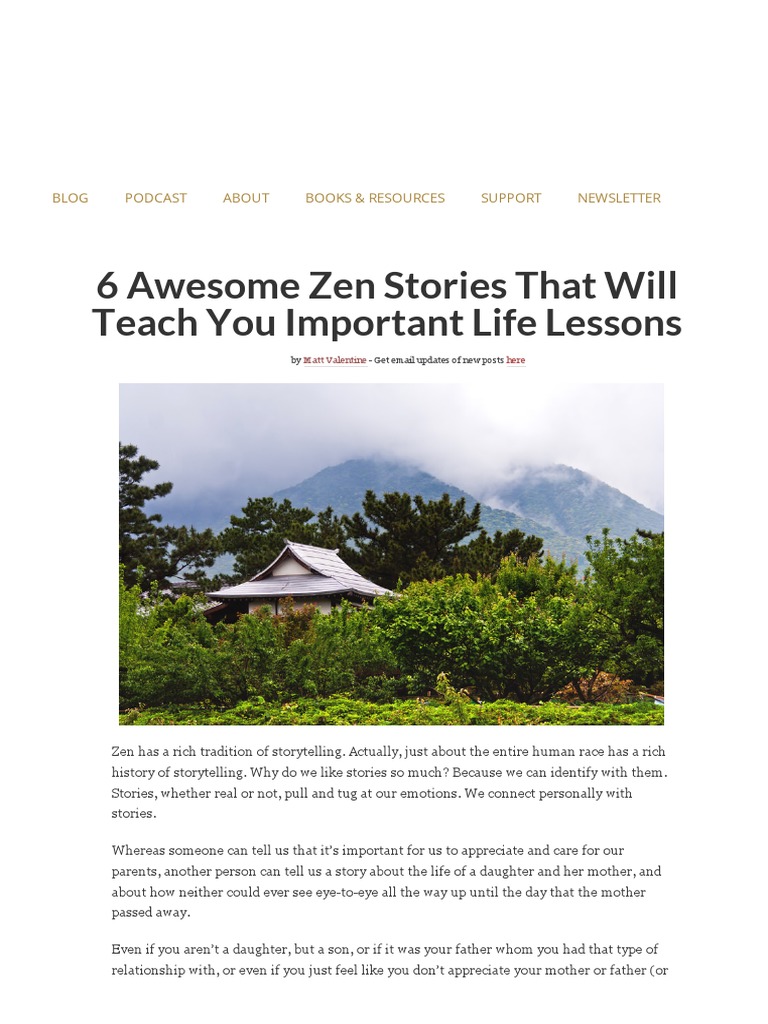 6 Awesome Zen Stories - Buddhaimonia | PDF | Zen | Storytelling