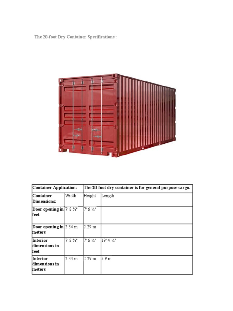 Types of Containers | PDF | Industries | Transport