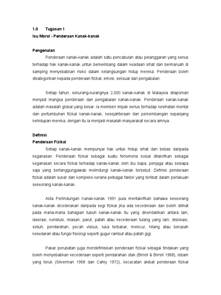 Penderaan Kanak | PDF