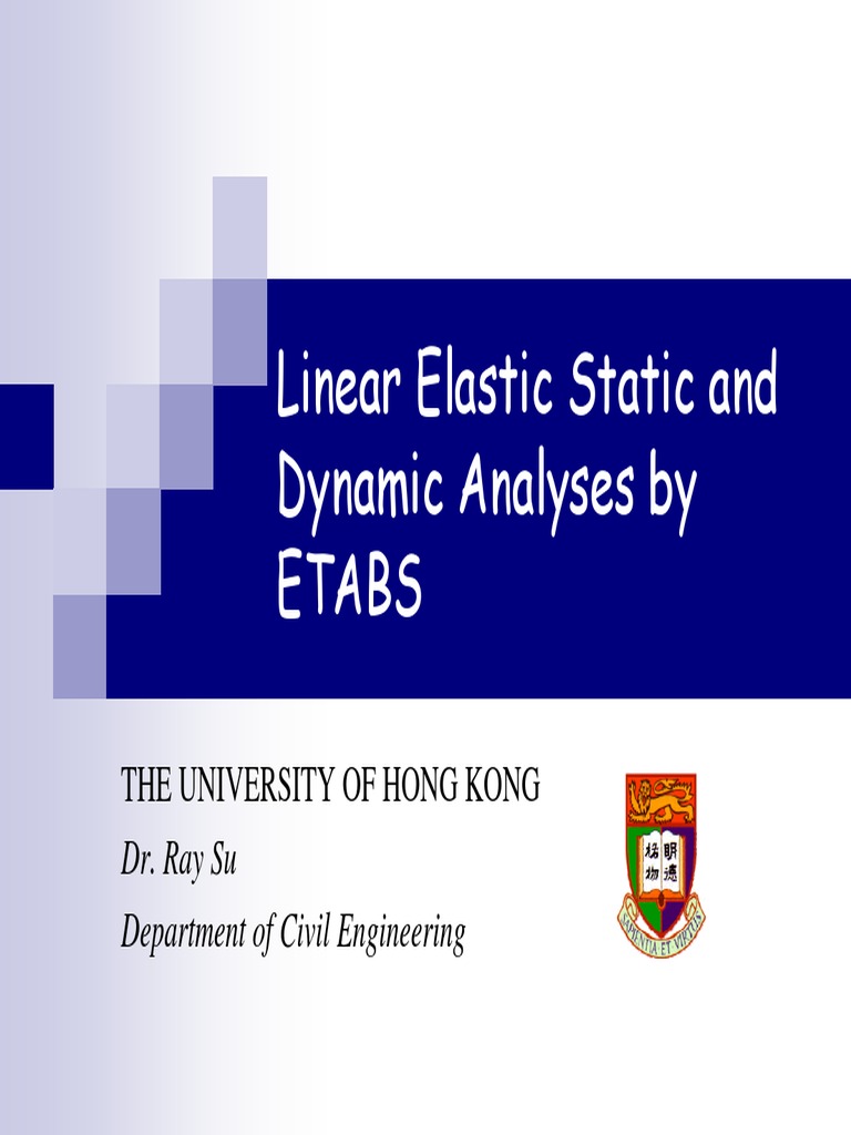 Static and Dynamic Analysis by ETABS | PDF | Beam (Structure ...
