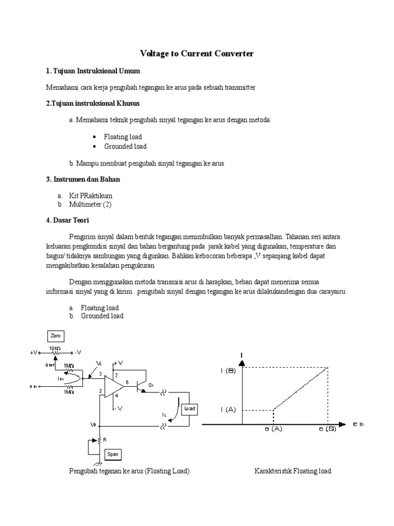 Voltage To Current Converter | PDF