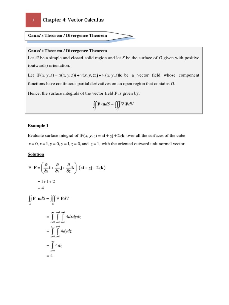 Lecture Notes (Chapter 4.5 Gauss and Stokes Theorem ) | Topology | Integral