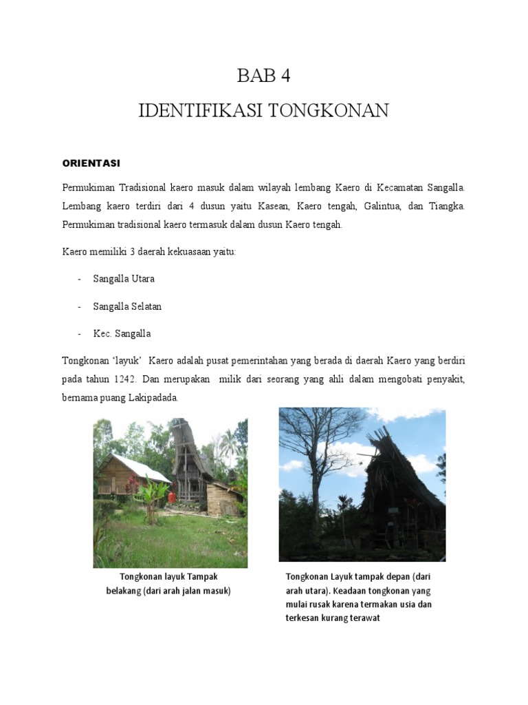 Tongkonan Layuk, Kaero, Tana Torja | PDF