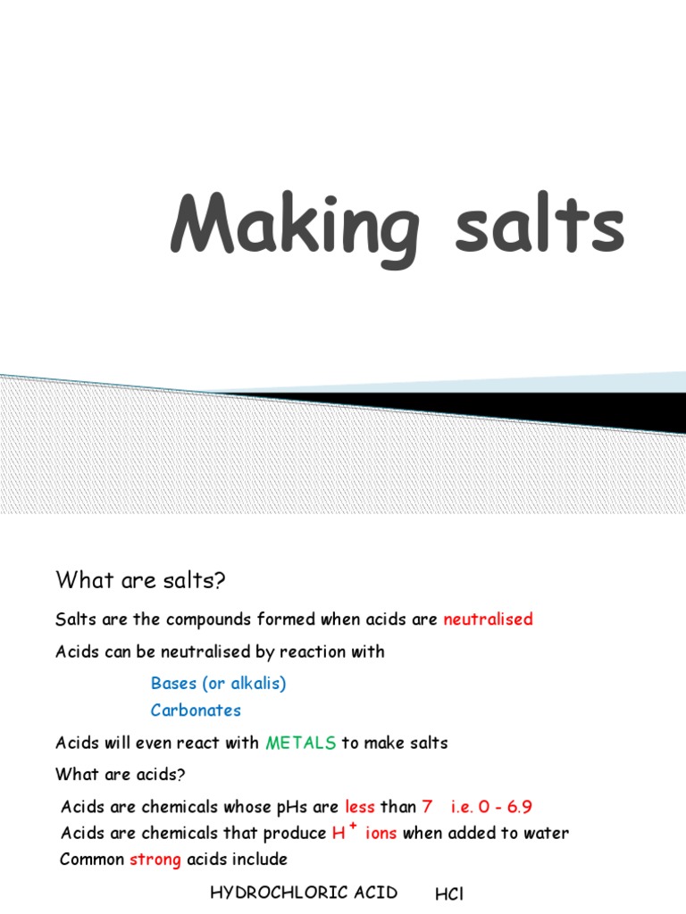 Making Soluble and Insoluble Salts | PDF | Sodium Chloride | Solubility