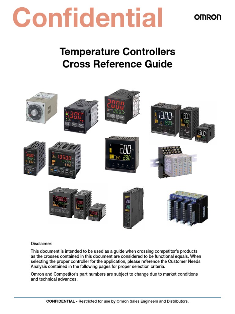 Temperature Controllers Cross Reference Guide | PDF | Thermocouple | Relay