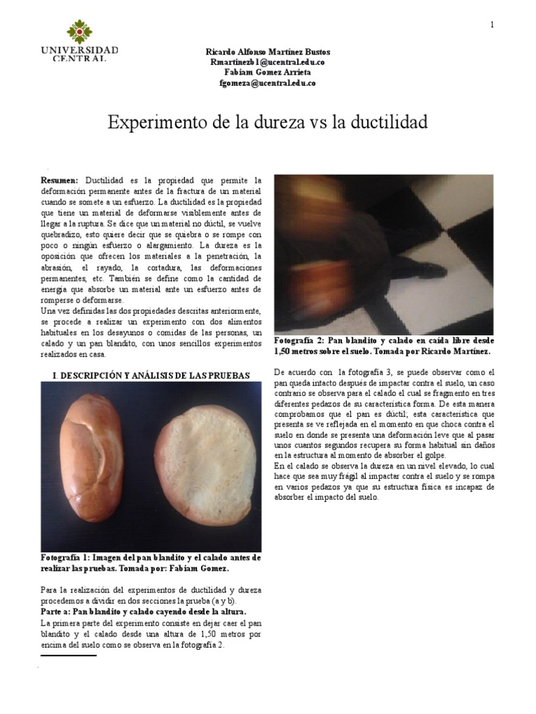 Pan Calado | PDF | Ductilidad | Panes