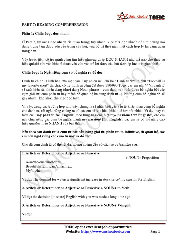 Part 7-Reading Comprehension | PDF