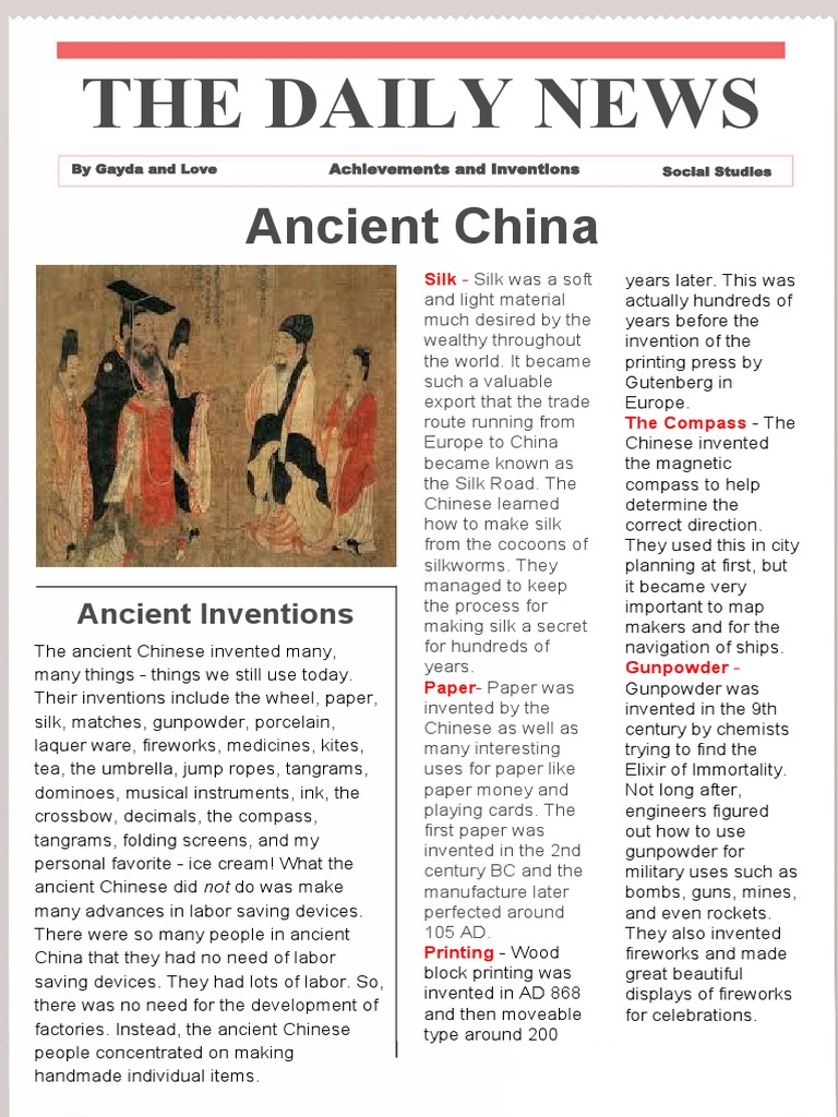 Social Studies Newspaper | PDF | Compass | Paper