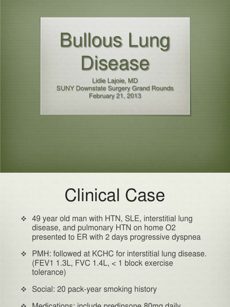 Bullous Lung Disease | PDF | Lung | Pulmonology