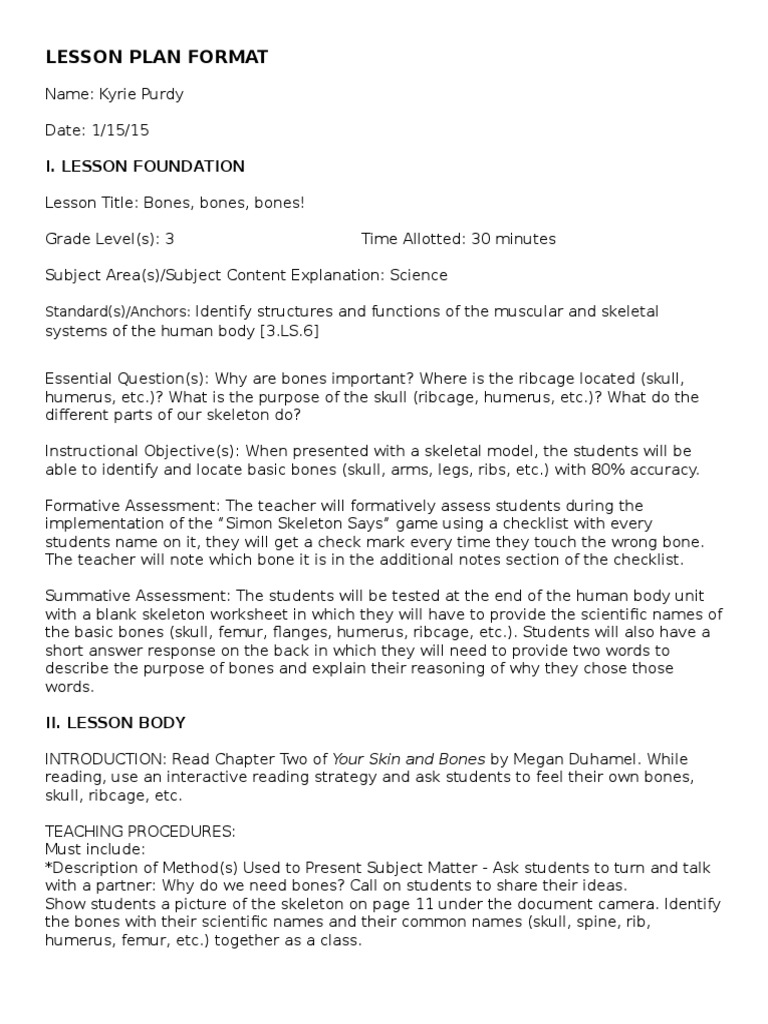 Skeletal System Unit | PDF | Skeleton | Educational Assessment