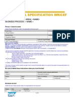 SAP SD Function Specification Sample | PDF | Specification (Technical Standard) | Page Layout