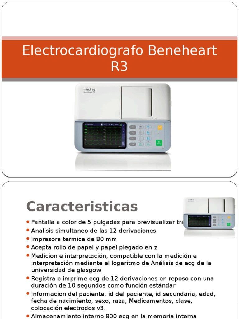 Electrocardiografo Beneheart R3 | Electrocardiografia | Infarto de ...