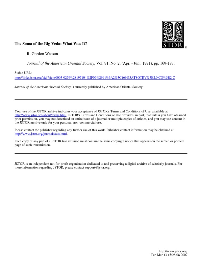 Understanding Soma in the Rig Veda | PDF