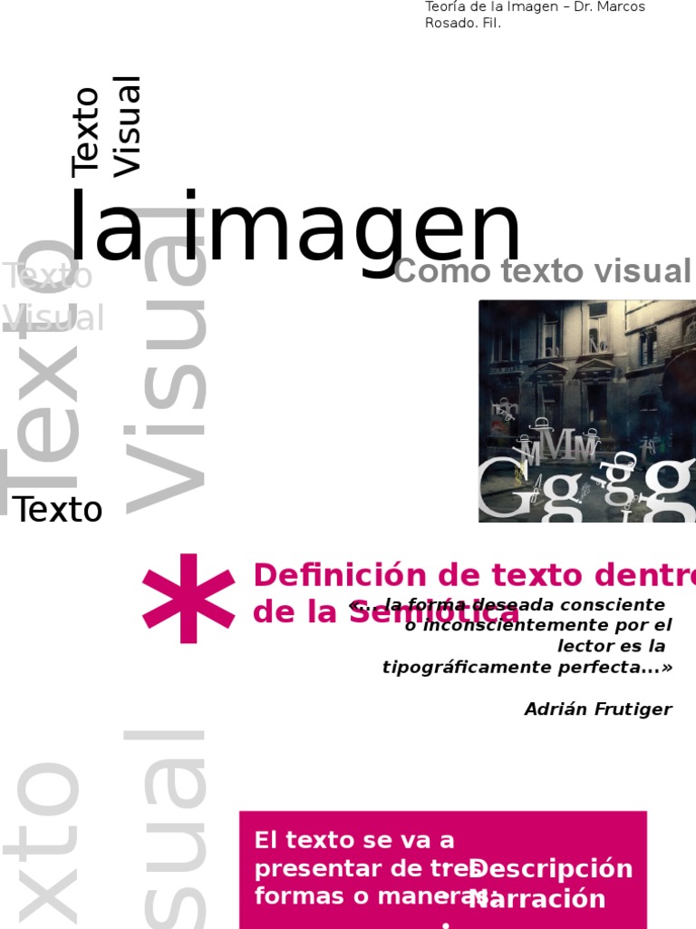 La imagen como texto visual | Palabra | Comunicación