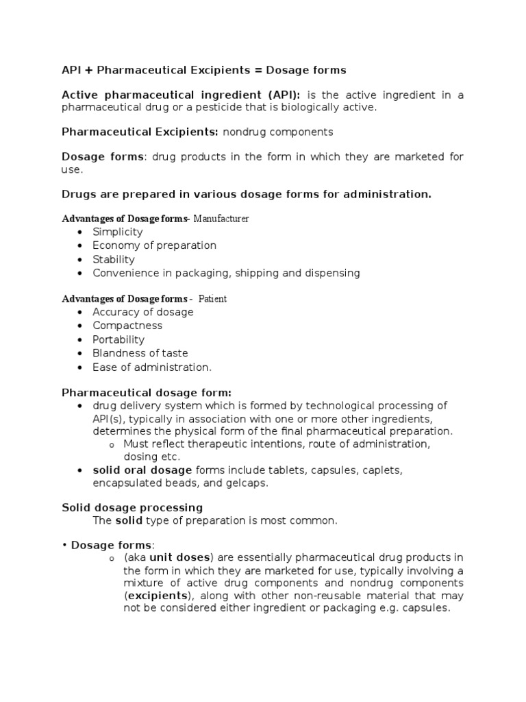 Solid Dosage Forms | Tablet (Pharmacy) | Medicinal Chemistry