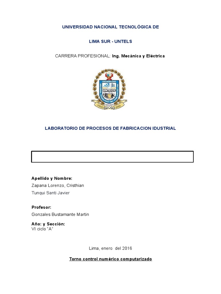 Informe CNC | PDF | Control numerico | Programa de computadora