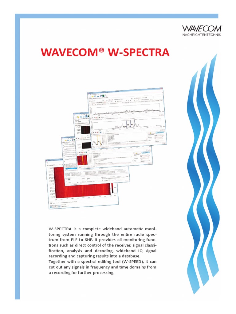 Wavecom CH W-Spectra Brochure | PDF | Modulation | Bandwidth (Signal Processing)