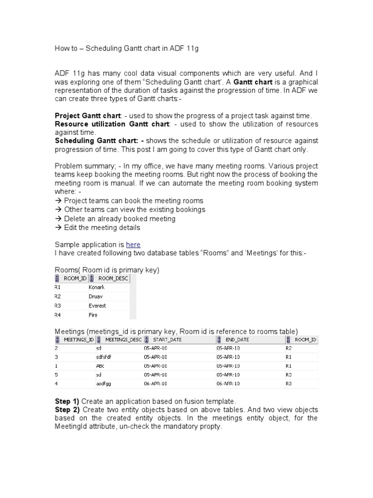 How To For Scheduling Gantt Chart In Adf 11g Pdf Areas Of Computer Science Software 9306