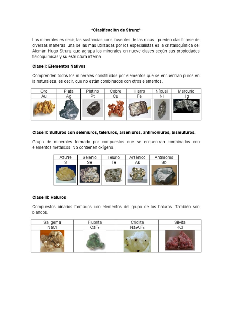 Clasificación de Strunz | PDF