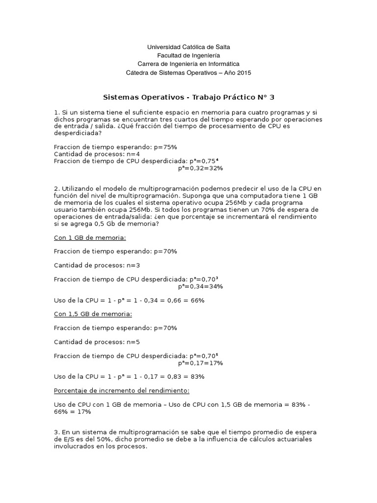 Optimización de CPU y Multiprogramación | PDF | Hilo (Computación) | Unidad Central de procesamiento