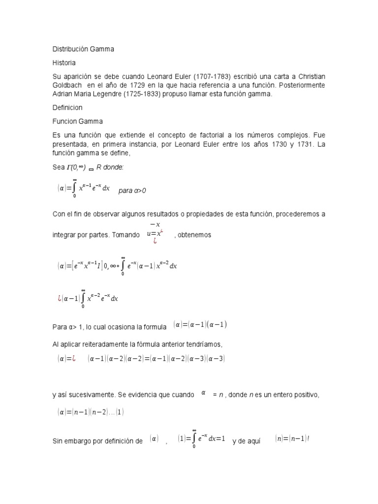 Distribucion Gamma | PDF | Distribución de probabilidad | Función de ...