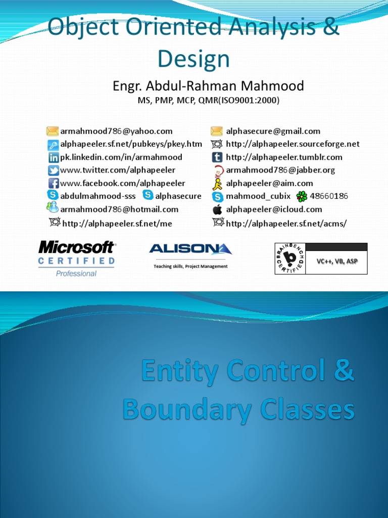 Entity Control & Boundary Classes | PDF | Class (Computer Programming ... Entity Control & Boundary Classes | PDF | Class (Computer Programming ...