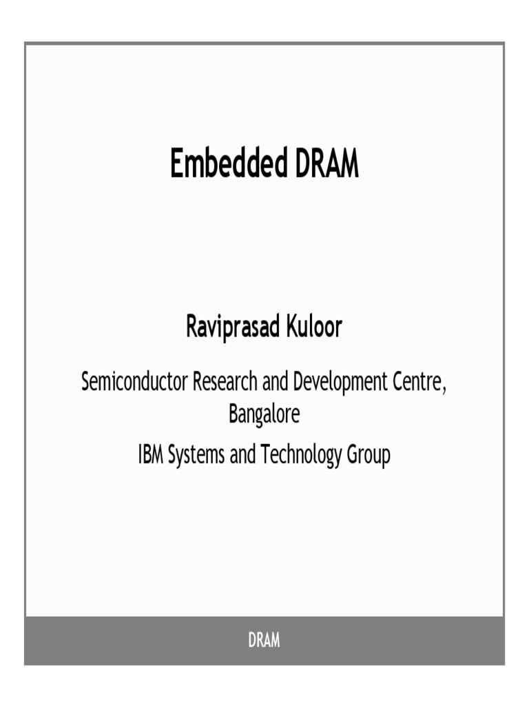 IISc eDRAM Ravi 2014 PDF | PDF | Dynamic Random Access Memory | Random Access Memory