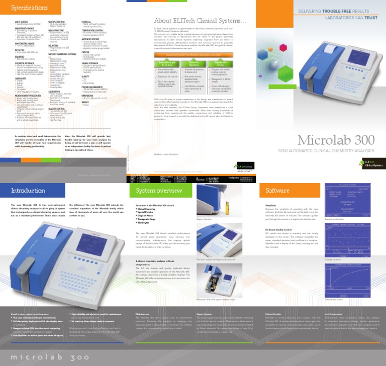 Microlab 300: Reliable Clinical Analyzer | PDF | Computer Keyboard ...