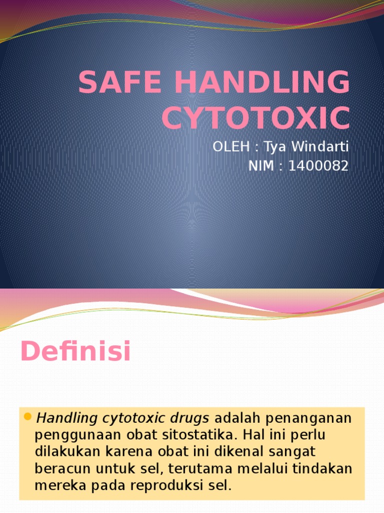 Safe Handling Cytotoxic | PDF