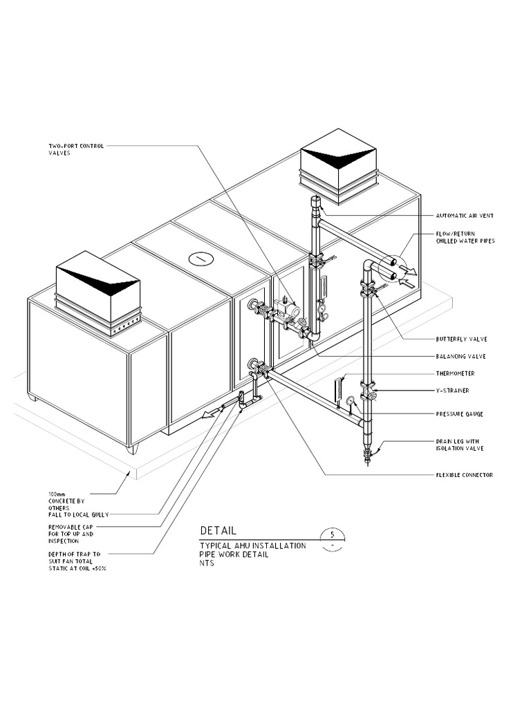 AHU Hook-Up Detail | PDF