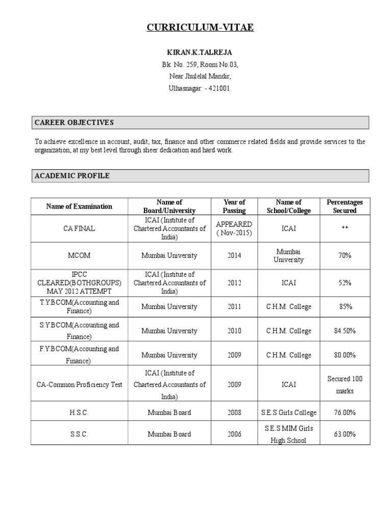 Kiran Resume | PDF | Accounting | Government