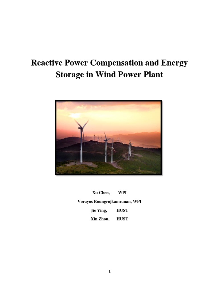 Reactive Power Compensation | PDF | Wind Power | Energy Storage