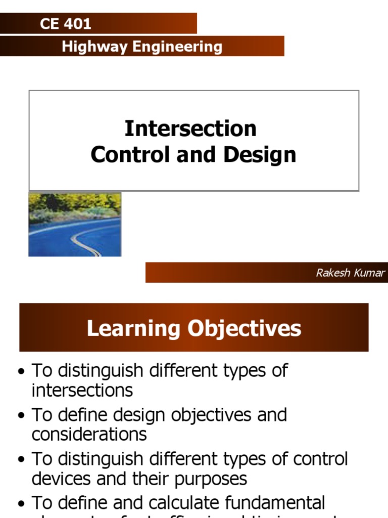 Intersection Control 1 | Download Free PDF | Intersection (Road) | Traffic