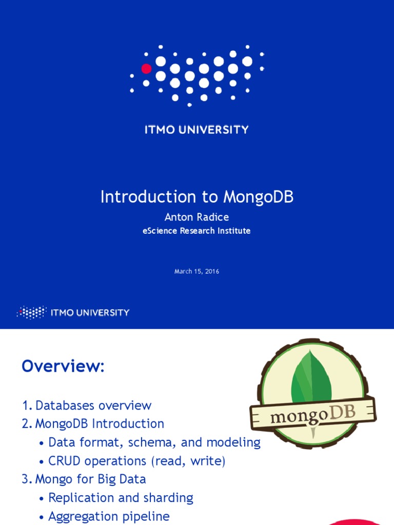 Mongodb Tutorial Pdf Mongo Db No Sql