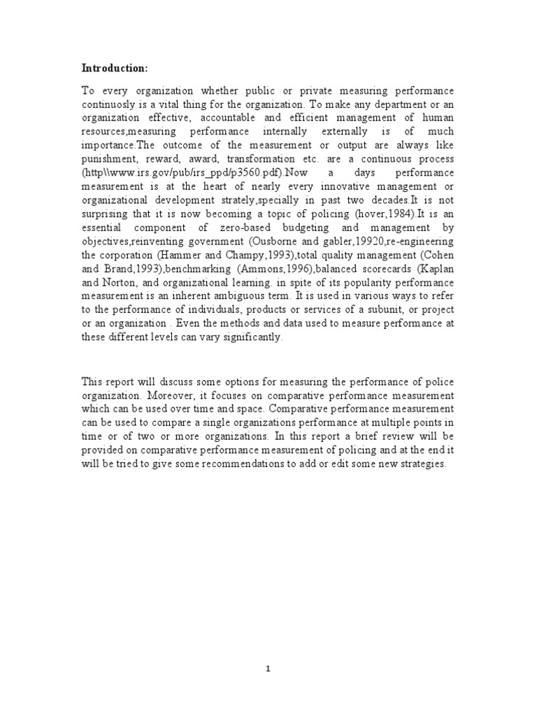 Police Performance Measurement | PDF | Community Policing | Police